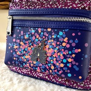 Loungefly | Bags | Loungefly Disney Parks Purple Ears Sequin Mini ...